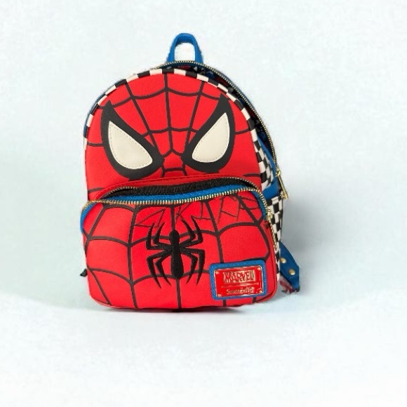 Loungefly | Bags | Loungefly Red And Blue Spiderman Mini Backpack ...